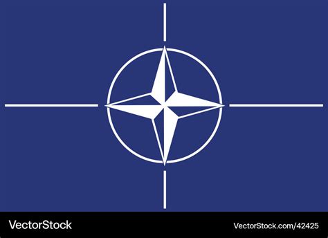 Nato Flag Royalty Free Vector Image Vectorstock