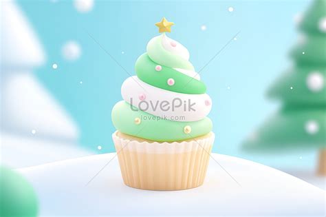 귀여운 크리스마스 트리 케이크 일러스트 무료 다운로드 Lovepik