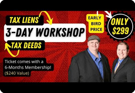 3 Day Workshop Secrets Of Tax Lien And Tax Deed Investing