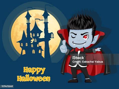즐거운 할로윈 보내세요 드라큘라 뱀파이어 성과 달배경 벡터 일러스트레이션 10월에 대한 스톡 벡터 아트 및 기타 이미지 10월 Film Festival 각막 Istock