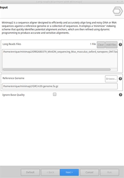 long read alignment omicsbox user manual