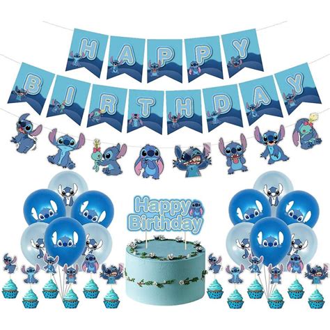 Lilo And Stitch Birthday Party Decoration Stitch Birthday Banner Cake