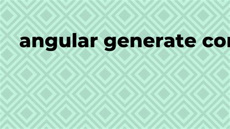 Solved Generate Component Without Spec In Angular Sourcetrail