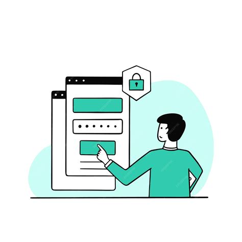 Premium Vector Secure Login Concept Illustration