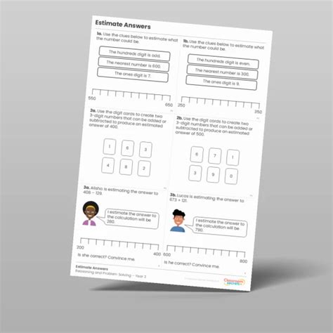 Year 4 Estimate Answers Reasoning And Problem Solving 2 Resource Classroom Secrets
