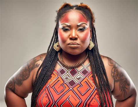 Premium Photo Modern Art Studio Portrait With Geometric Patterns And Body Paint For Gender