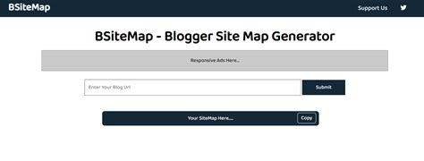 Sitemap Generator Tool For Blogger Script Using Html Css Js