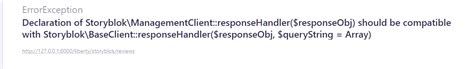 Error On Management Client · Issue 40 · Storyblokstoryblok Php Client