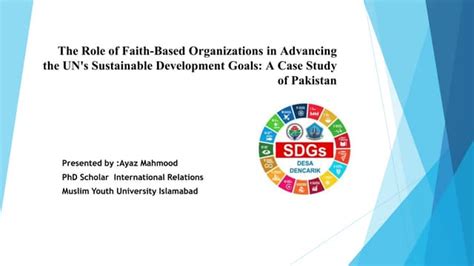 The Role Of Faith Based Organizations Presentation Pptx