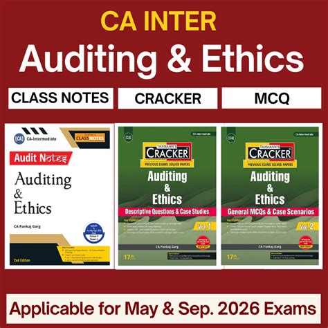 Ca Inter Audit Class Notes And Cracker Vol1 And 2 May 26 Exam