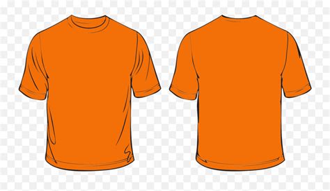 T Shirt Png Orange Clipart Tshirt Orange Round Neck T Orange Shirt Front And Back Pngt Shirt