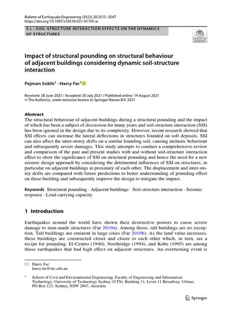 Impact Of Structural Pounding On Structural Behaviour Of Adjacent