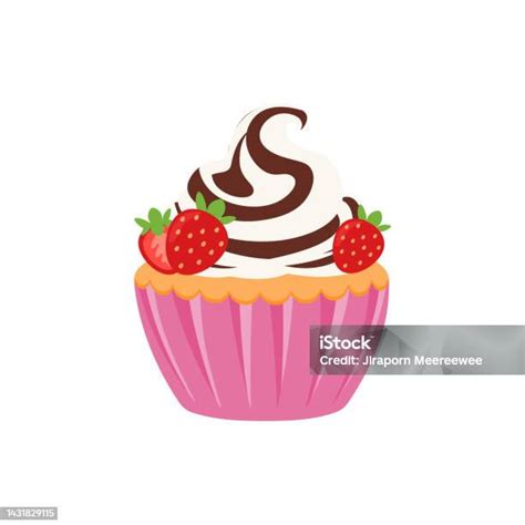 파티 컵 케이크 케이크 생일 파티 다양한 맛의 컵 케이크 초콜릿 레몬 블루 베리 바닐라 우유 혼합 과일 컵 케이크를 보관하십시오