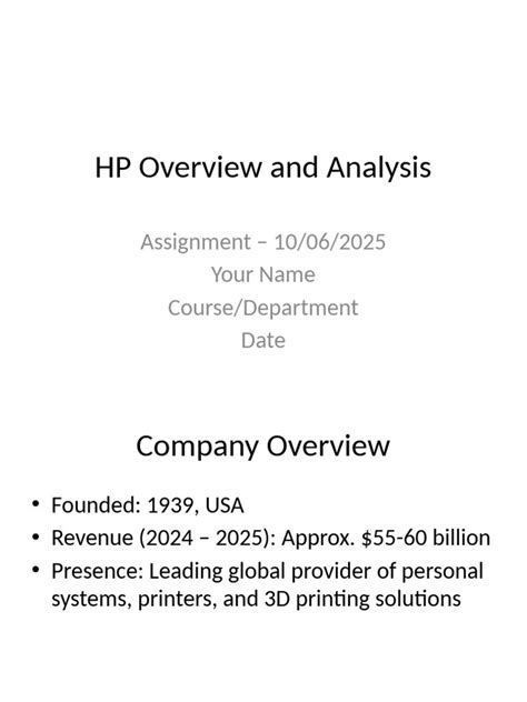 Hp Assignment Presentation Pdf