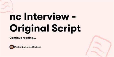 Nc Interview Original Script — Inside Darknet Buymeacoffee
