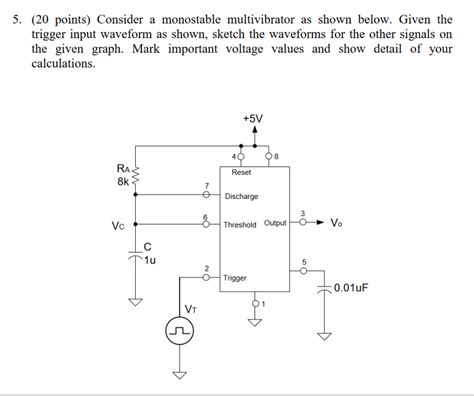 Solved 20 Points Consider A Monostable Multivibrator As Chegg Com
