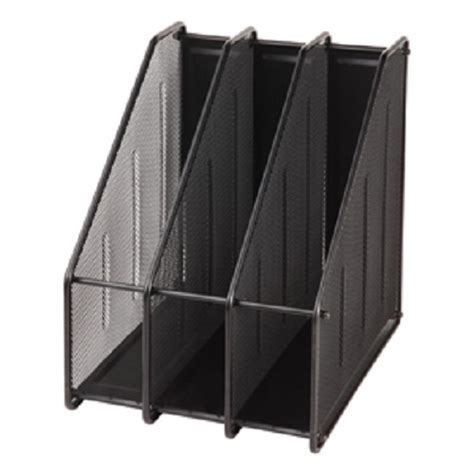 საკანცელარიო თარო 3 განყოფილებით მეტალის ვერტიკალური