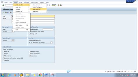 local fields in sap queries