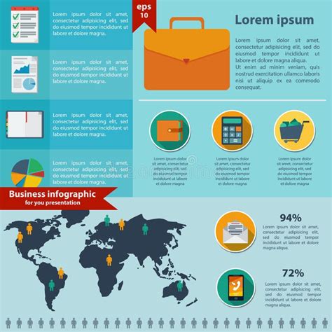 Business Infographic Flat Design Stock Vector Illustration Of Euro
