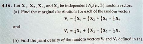 solved multivariate statistics 4 16 let x1 x2 x3 and x4 be