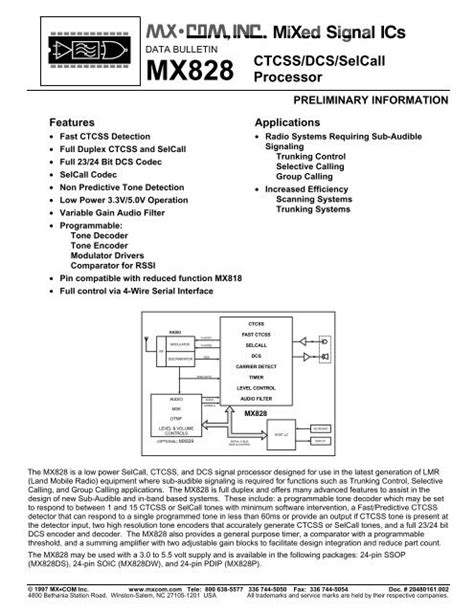 Ctcss Dcs Selcall Processor