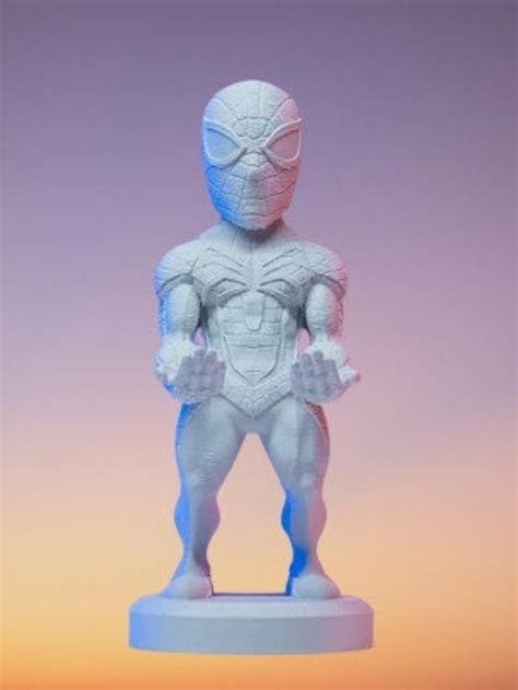 3d Stl File Spiderman Controller Stand Joystick Holder Phone Holder Gaming Room Decor