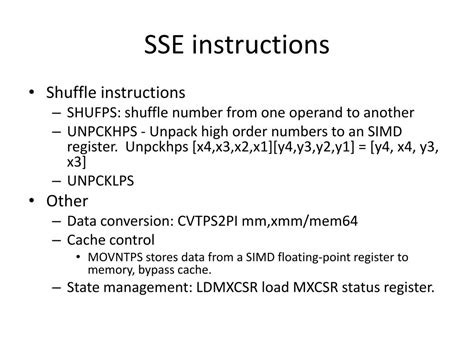 ppt streaming simd extension sse powerpoint presentation free