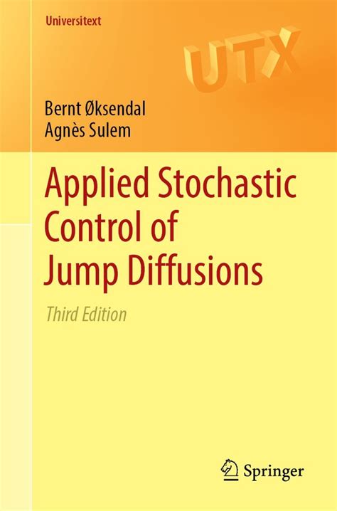 Applied Stochastic Control Of Jump Diffusions 3rd Edition Premiumjs Store