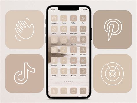 Nude Neutral App Icon Pack Ios Ios Warm Beige Nude Neutral Aesthetic App