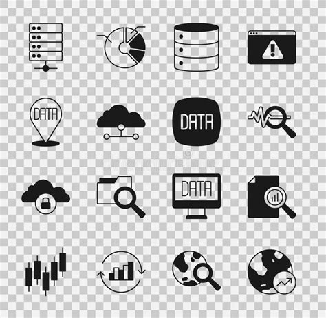 Set Financial Growth Document With Graph Chart Search Data Analysis