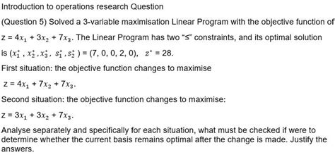 solved introduction to operations research question
