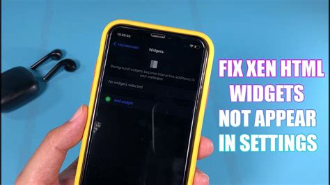 fix xen html no widget appear in settings youtube