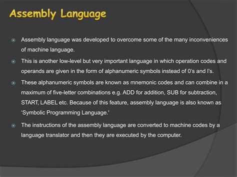 Assembly Language And High Level Languagepptx