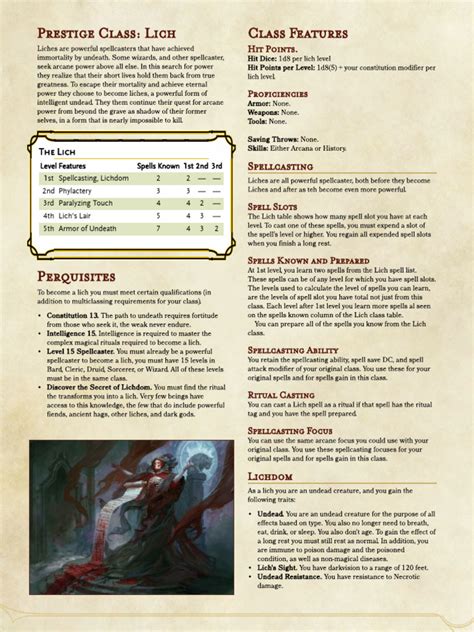 Lich Prestige Class V2 5e Pdf