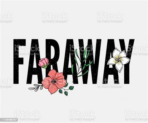 머나먼 슬로건 핀 카드 T 셔츠 디자인 포스터 스티커 인쇄에 적합 합니다 벡터 일러스트입니다 0명에 대한 스톡 벡터 아트 및