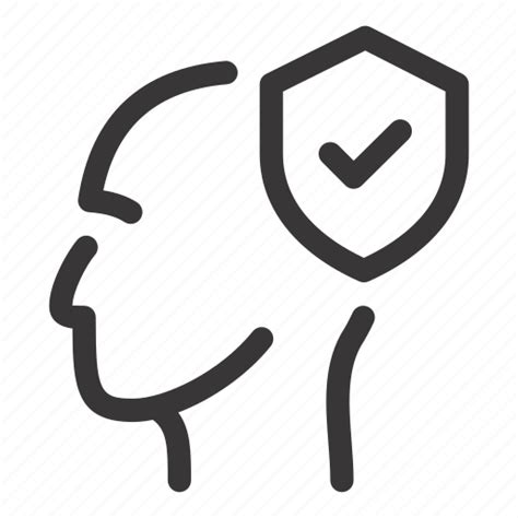 Head Mind Shield Tick Check Mark Protection Icon Download On Iconfinder