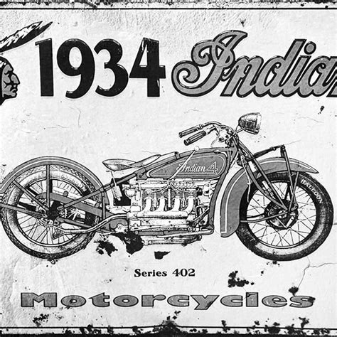 Indian Motorcycle Vintage Auto Ad Print Indian Motorcycle