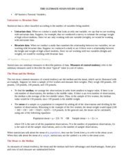Ultimate AP Stats Study Guide THE ULTIMATE STATS STUDY GUIDE AP Statistics Tutorial Variables