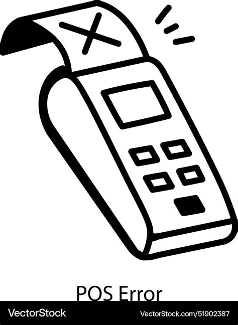 Pos Error Royalty Free Vector Image Vectorstock