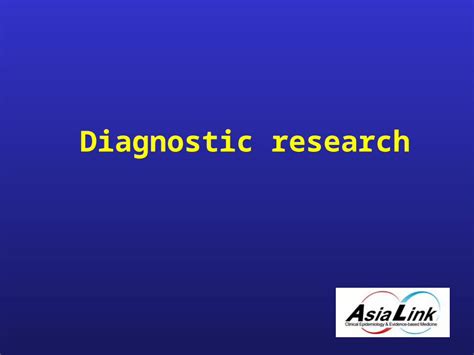 Pptx Diagnostic Research Lecture Contents I Diagnostics In Practice Explained With A Case