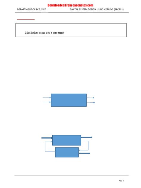 Digital System Design Using Verilog Dsd Vtu Notes Bec302 Ece Notes