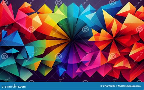 Generative Ai Spectrum Fusion A Mesmerizing Array Of Overlapping Geometric Shapes Stock