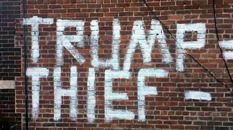 Vandals Hit Trumps Denver Hq With Rock Paint