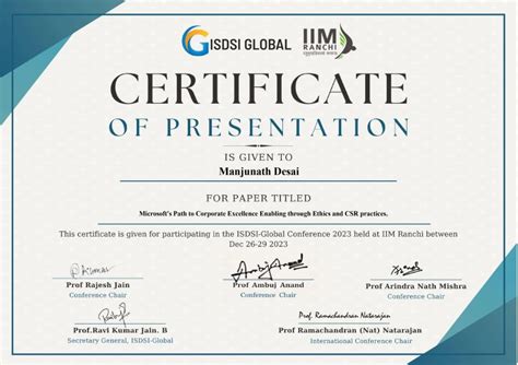 Manjunath Desai On Linkedin Isdsiconference Iimranchi