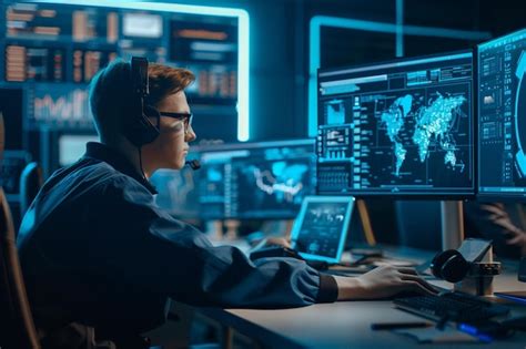 Premium Photo Detail The Meticulous Process Of Monitoring Networ Generative Ai