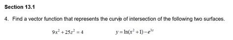 Solved Find A Vector Function That Represents The Curve Of Chegg