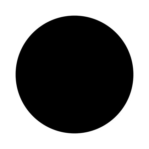 Black Circle Graphic Element Dark Shape Monochrome Circle Solid