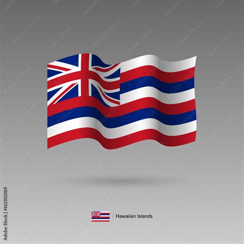 Vetor De Hawaiian Islands Flag Official Colors And Proportion Correctly High Detailed Vector