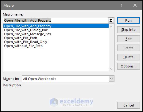 Open Workbook With Variable Name Using VBA In Excel 4 Easy Ways