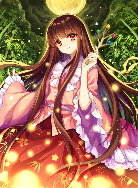 Mirror Xilu4 Houraisan Kaguya Touhou Highres 1girl Bamboo